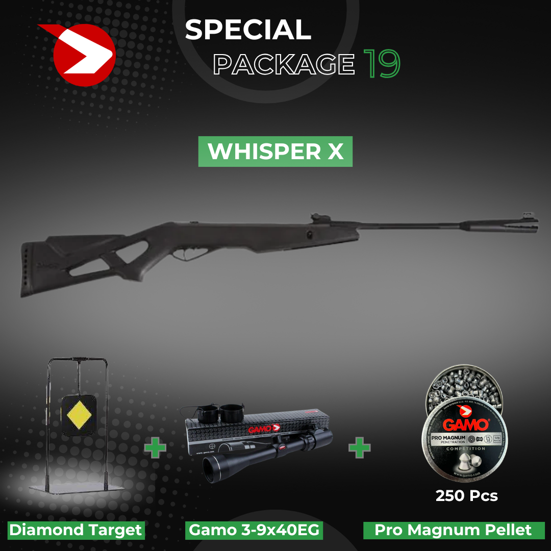 SPECIAL PACKAGE 19 | GAMO WHISPER X – Scopes and Barrels