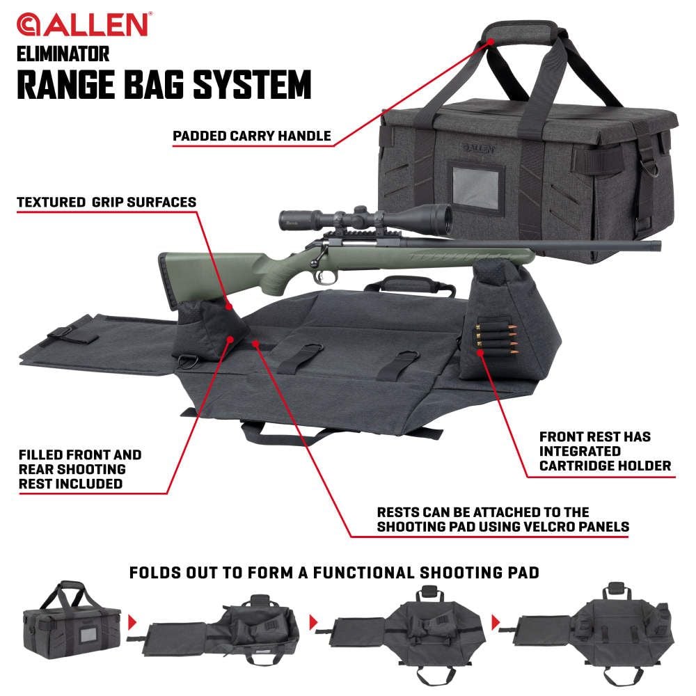 Allen USA | Eliminator Range Bag & Portable Shooting Rest System ...
